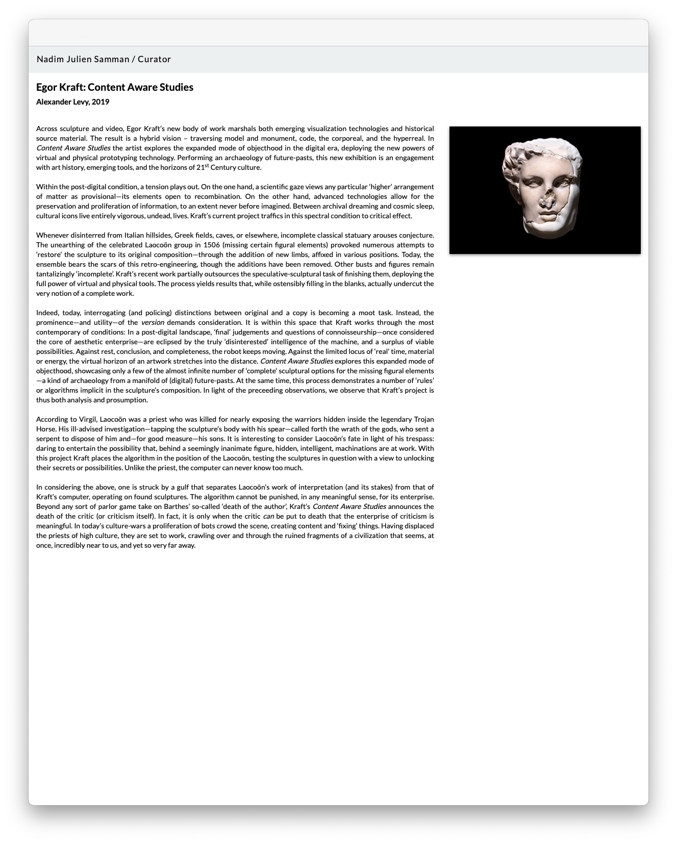 E.G. Kraft | Nadim Samman. Egor Kraft: Content Aware Studies